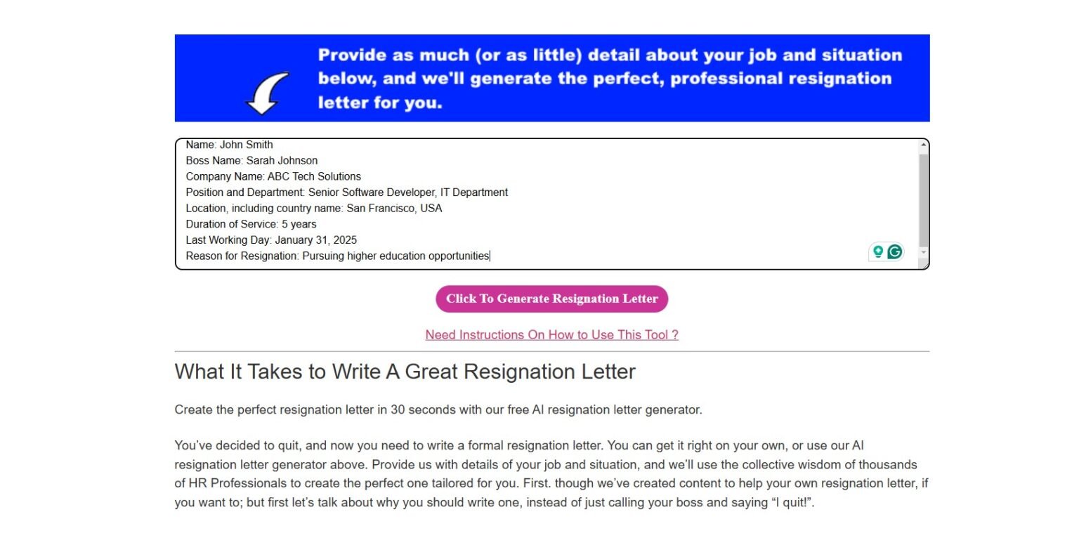 How to Use AI to Write a Resignation Letter 2025 I TheAIPedia